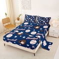Feelyou Cartoon Baseball Gloves King Sheets for Boys, Navy Stars Print ...
