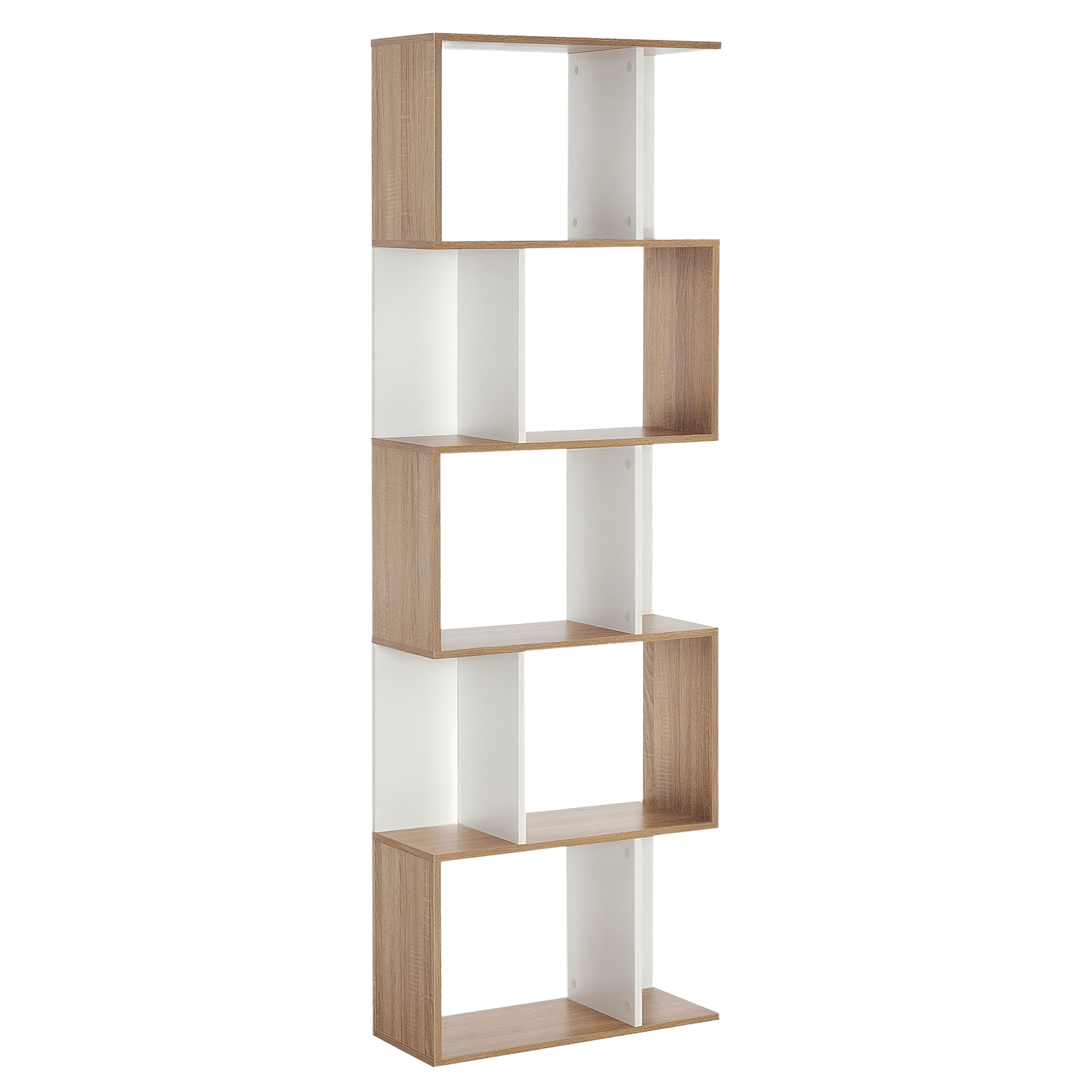 Click here for Homcom Geometric Bookcase  5-Tier S Shaped Bookshe... prices
