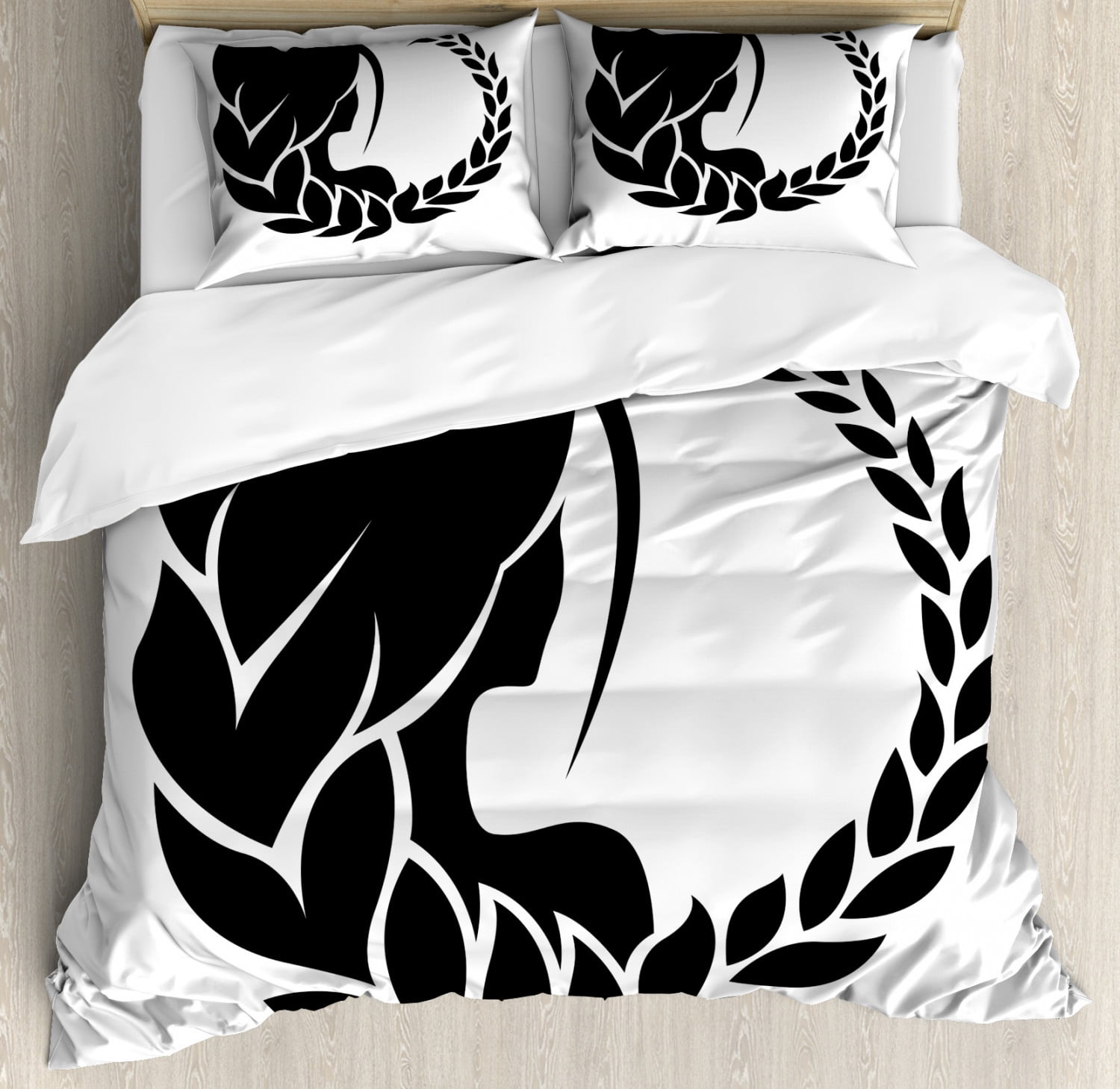 Zodiac Virgo Queen Size Duvet Cover Set Back Of The Head Of A Woman
