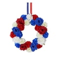 14.5in Ribbon Wreath Garland, Patriotic Red White & Blue Theme ...