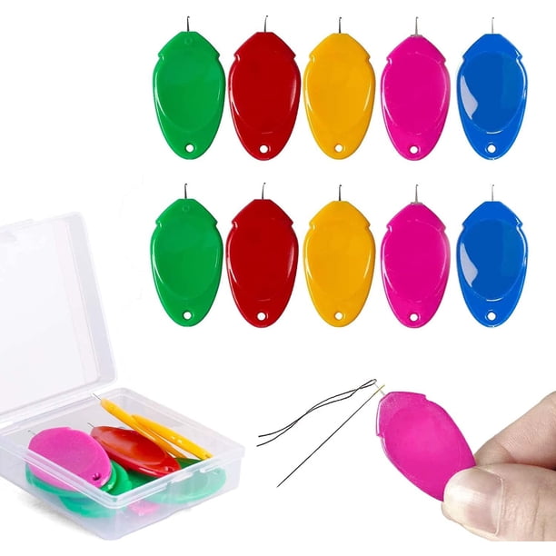 Needle Threader for Hand Sewing 10 Pieces, Plastic Wire Loop DIY Simple ...