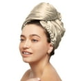 Kitsch Satin Wrapped Microfiber Hair Towel - Fast Dry Curly Hair Wraps ...