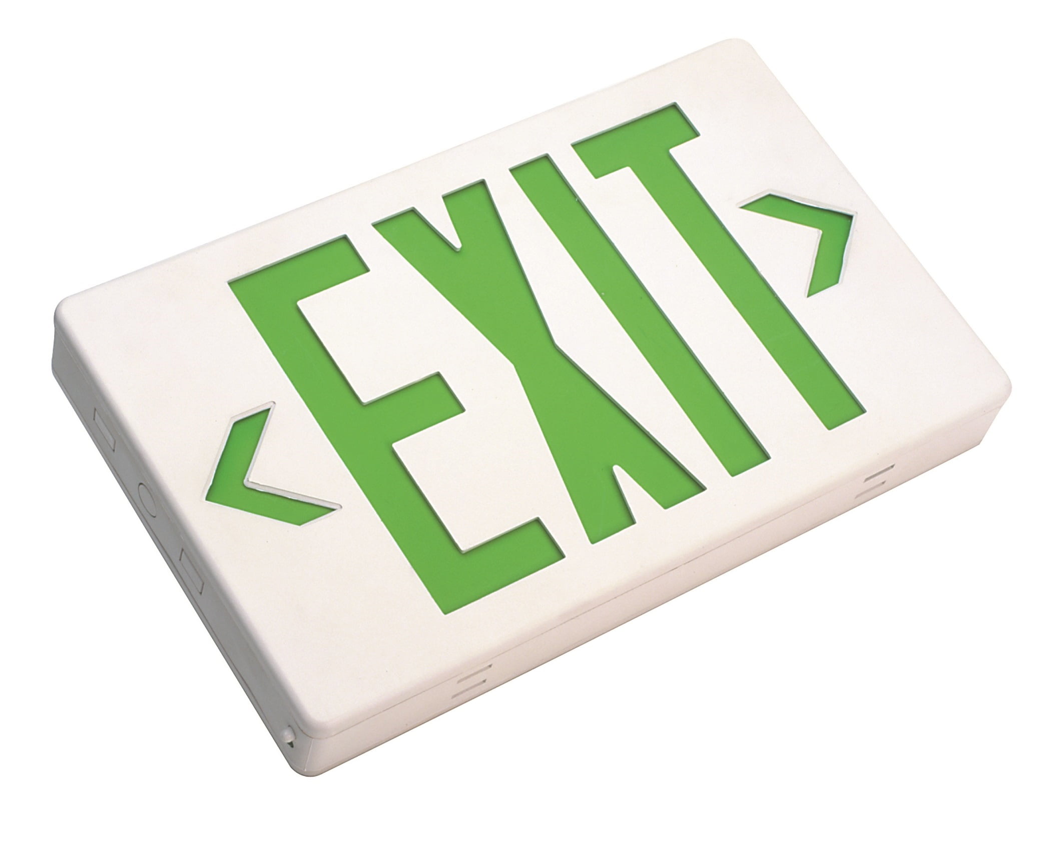 NICOR Lighting LED Emergency Exit Sign White With Green Lettering nicor-lighting-led-emergency-exit-sign-white-with-green-lettering