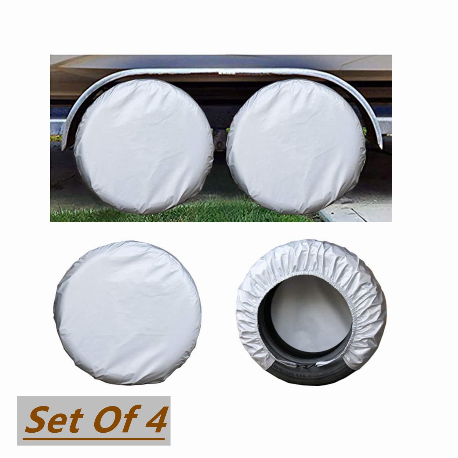 NBW RV Tire Covers, Set of 4, 30”-32” Diameter, RV Trailer Camper Truck ...