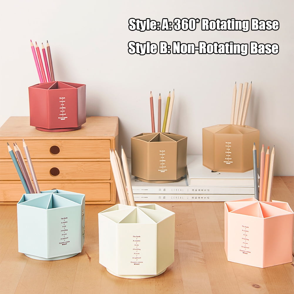 leaveforme Desk Organizer,Without Rotatable Base Pen Pencil Holder ...