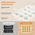 2Pack Silicone Muffin Pan For Baking With Metal Reinforced Frame, 12 ...