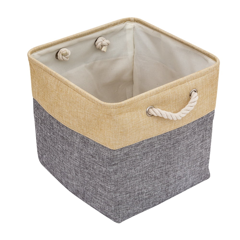 Foldable Storage Bin with 2 Bold Handles, Collapsible Large Canvas ...