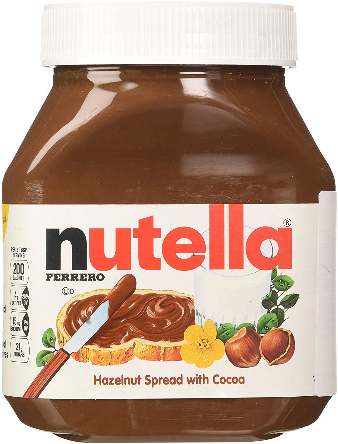 FERRERO, 2 JARS- 26.5 OUNCE , HAZELNUT SPREAD by, NUTELLA FERRERO, 2 ...