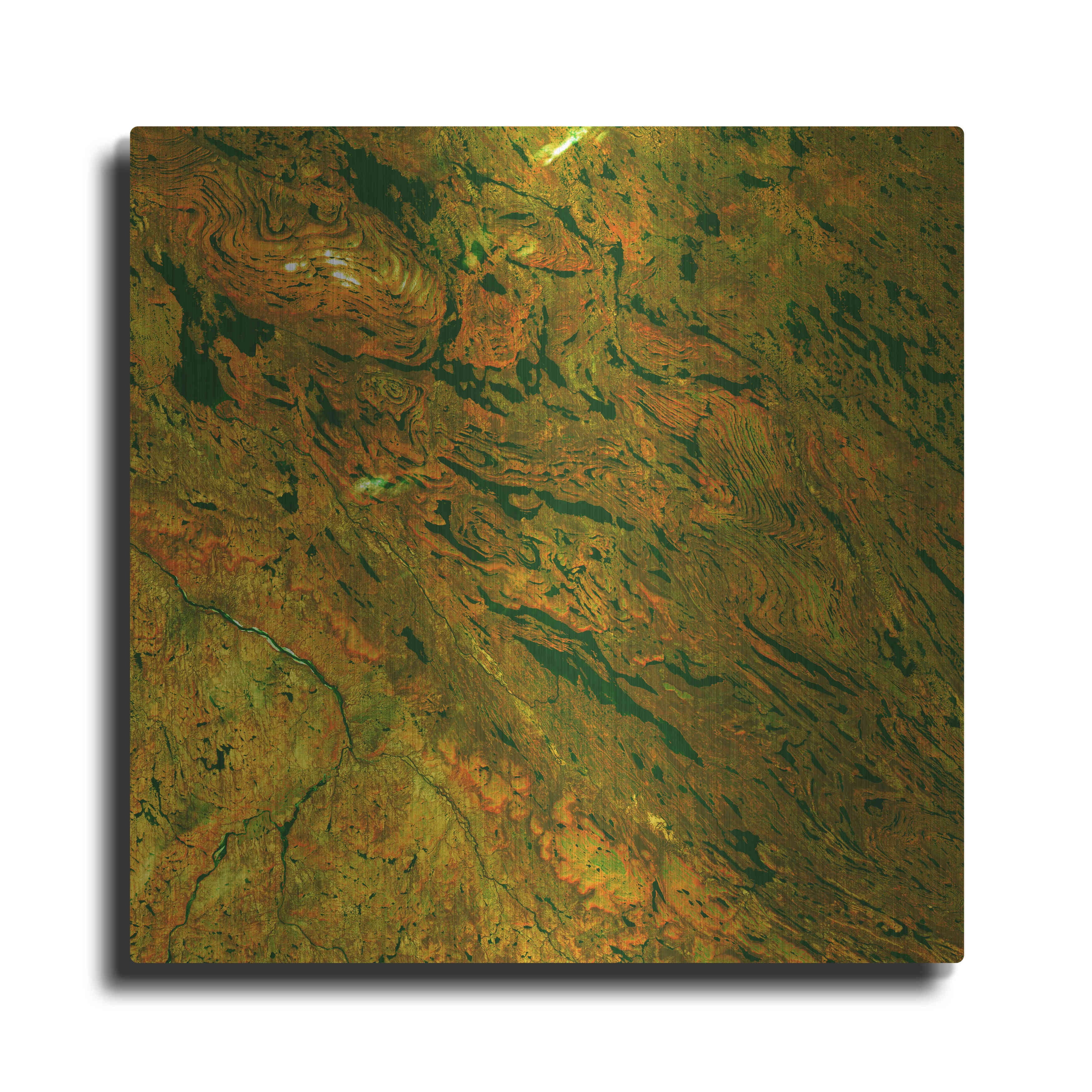 Luxe Metal Art 'Earth as Art: Rock Folding,' Metal Wall Art, 24"x24 ...