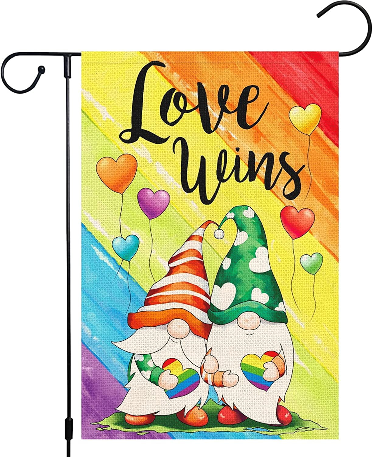 Newhomestyle Pride Garden Flag 12x18 Double Sided, LGBT Pride Symbols ...