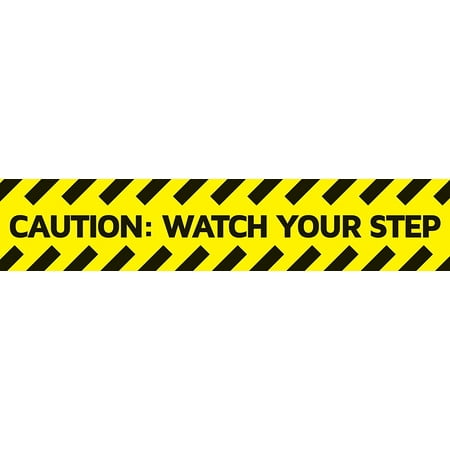 CAUTION: WATCH YOUR STEP Sticker / Sign. 13.5 X 2.75 inches. FREE ...