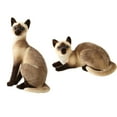 Cute Simulation Siamese Cat Plush Toy Realistic Lifelike Siamese Cat ...