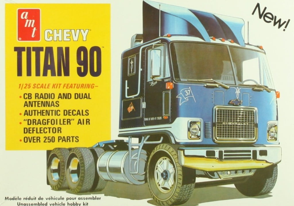AMT 1:25 Chevy Titan 90 Truck Tractor Plastic Model Kit #603 - Walmart.com