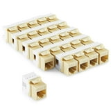 NavePoint 180 Degree Cat6 Keystone Jack, RJ45 Ethernet Connector, Type ...