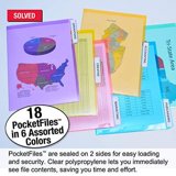 Ultimate Office PocketFile™ Clear Poly Document Folder Project Pockets ...