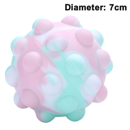 1 Pack Rainbow Stress Balls Toy, Full Silicone Magic Rainbow Ball Push ...