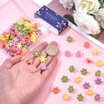 1 Set 100Pcs Opaque Resin Pendants Flower Charms Mixed Color 14x16x8mm ...