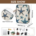 Blue Starfishes on Beige Background Accordion File Organizer Expanding ...