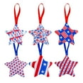 6Pcs Independence Day Decoration Pendant Star Pendant Five Star Love ...