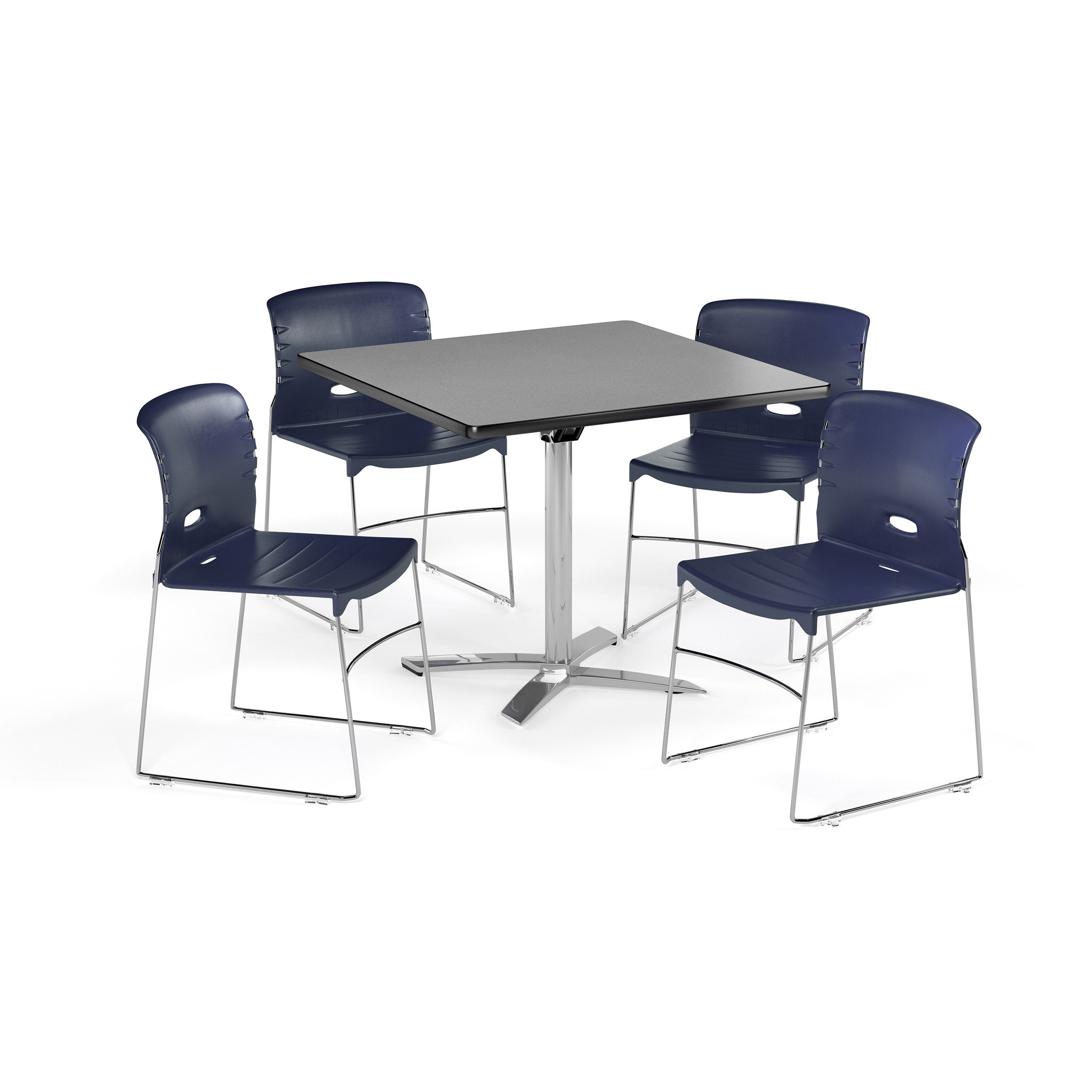 OFM Multi-Use Break Room Package, 36" Square Flip-Top Table with ...