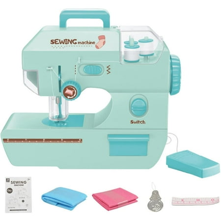 Kids Sewing Machine With Foot Pedal Needle Threader Ruler And Cloth ...