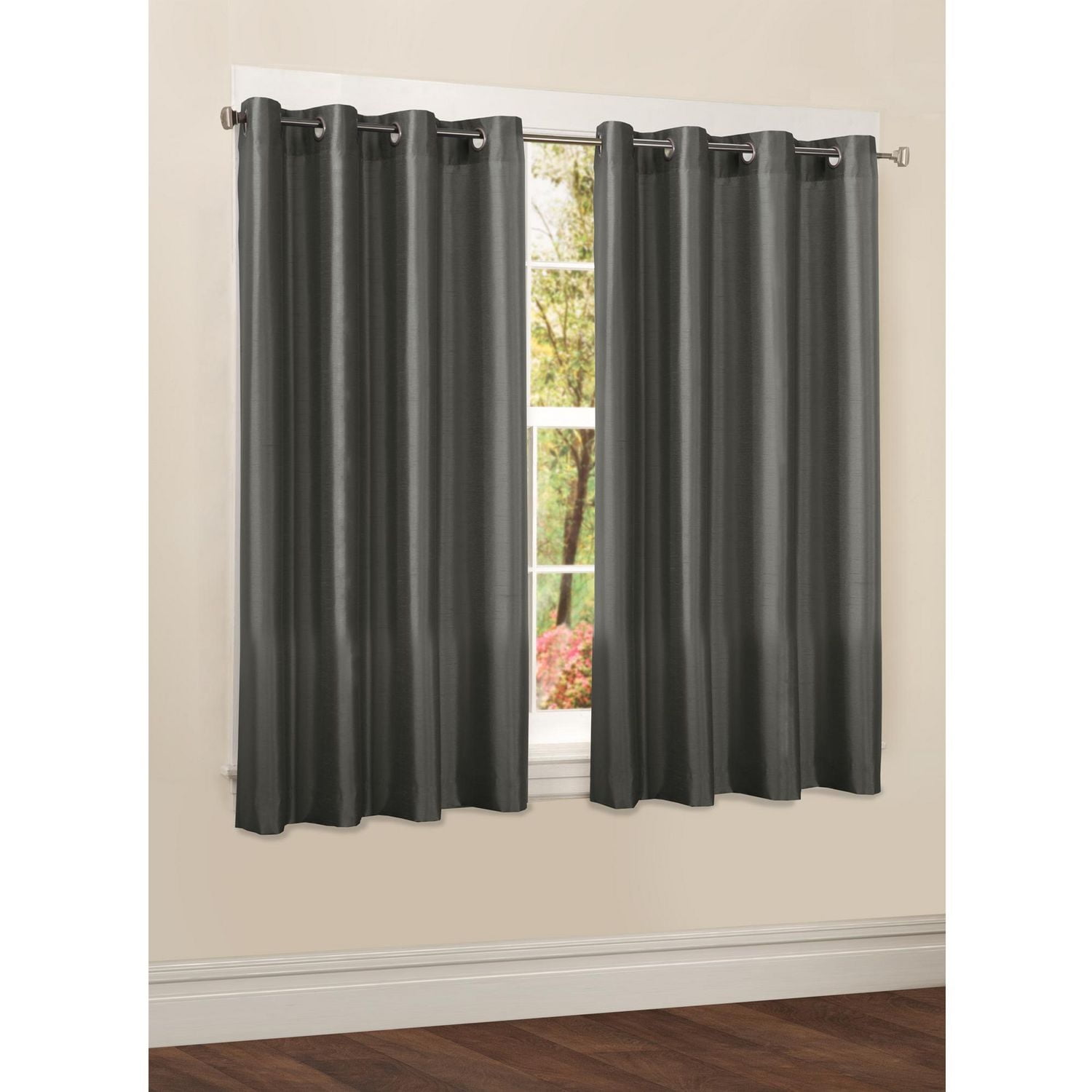 Click here for Mainstays Faux Silk Drapery Grommet Window Curtain... prices