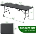 6 Foot Folding Table Small Table Multipurpose Indoor Outdoor Heavy Duty ...