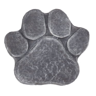 Evergreen 11" Paw Shaped Pet Memorial Garden Stone, Best Friends Live ...