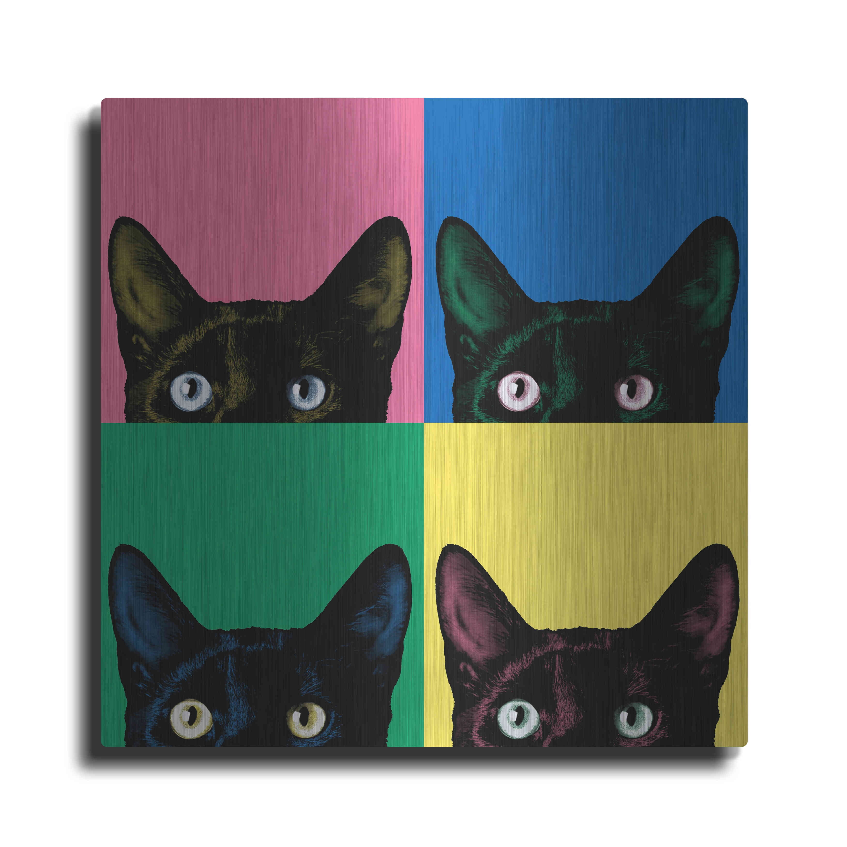 Luxe Metal Art 'Curiosity Pop' by Jon Bertelli, Metal Wall Art, 24"x24 ...