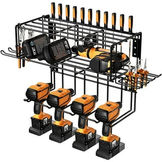 King's Rack 4-Tier Metal Organizer Shelving Rack with 24 Bins in Gray ...