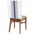 Blue Vertical Striped Chair Back Covers, White Minimalist Modern ...