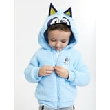Bluey Toddler Faux Sherpa Hoodie, Sizes 2T-5T, Cozy Fleece Jacket ...