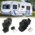 Versatile Black Plastic Push Button Door Latches Easy Install Trailer ...