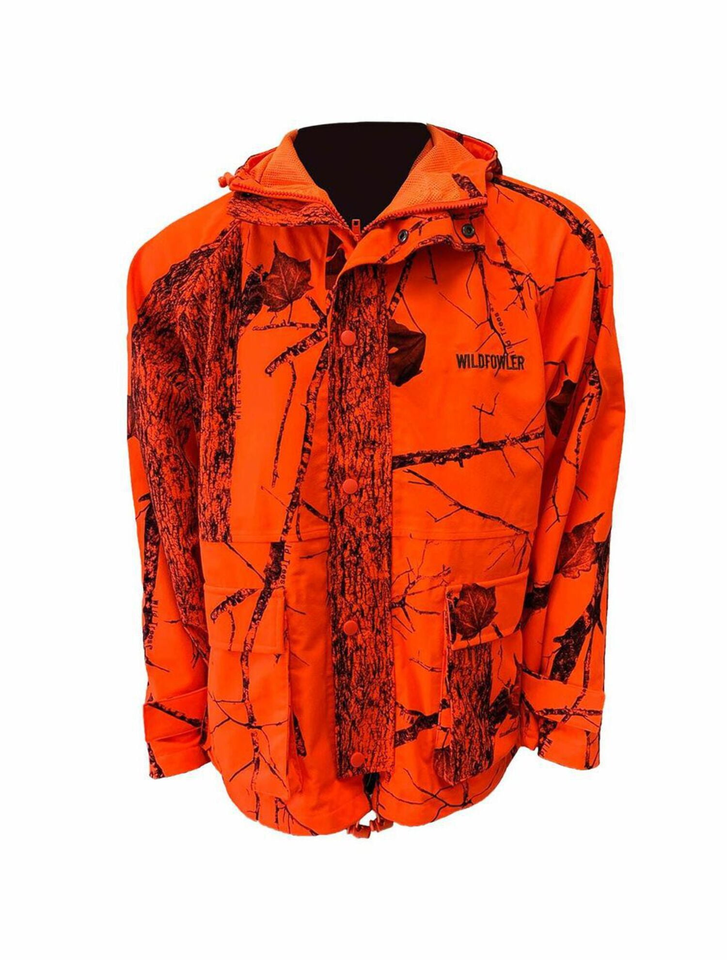 WILDFOWLER Hunting Jacket, Waterproof Parka in Blaze Tree Camouflage ...