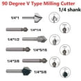 1PC 1/4 Inch Shank 90 Degree V Groove Router Bit Set CNC Engraving ...