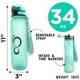 Live Infinitely Gym Water Bottle, 34oz, Time Marker, Fruit Infuser ...