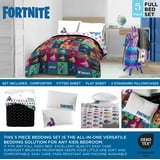 Fortnite 5 Piece Bedding Sets, Full with Comforter, Fitted Sheet, Flat ...