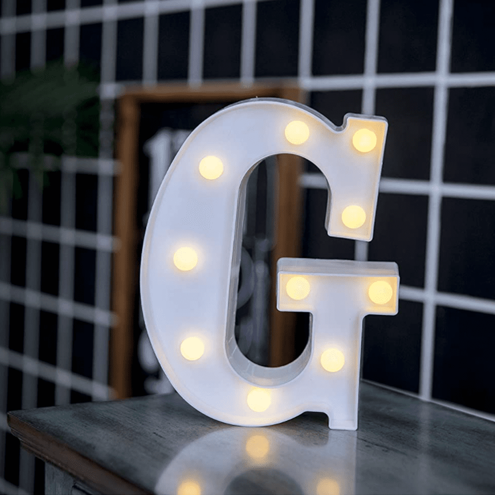 Letras Luminosas Led /22cm / Lampara Decorativa / Abecedario / LETRA G ...