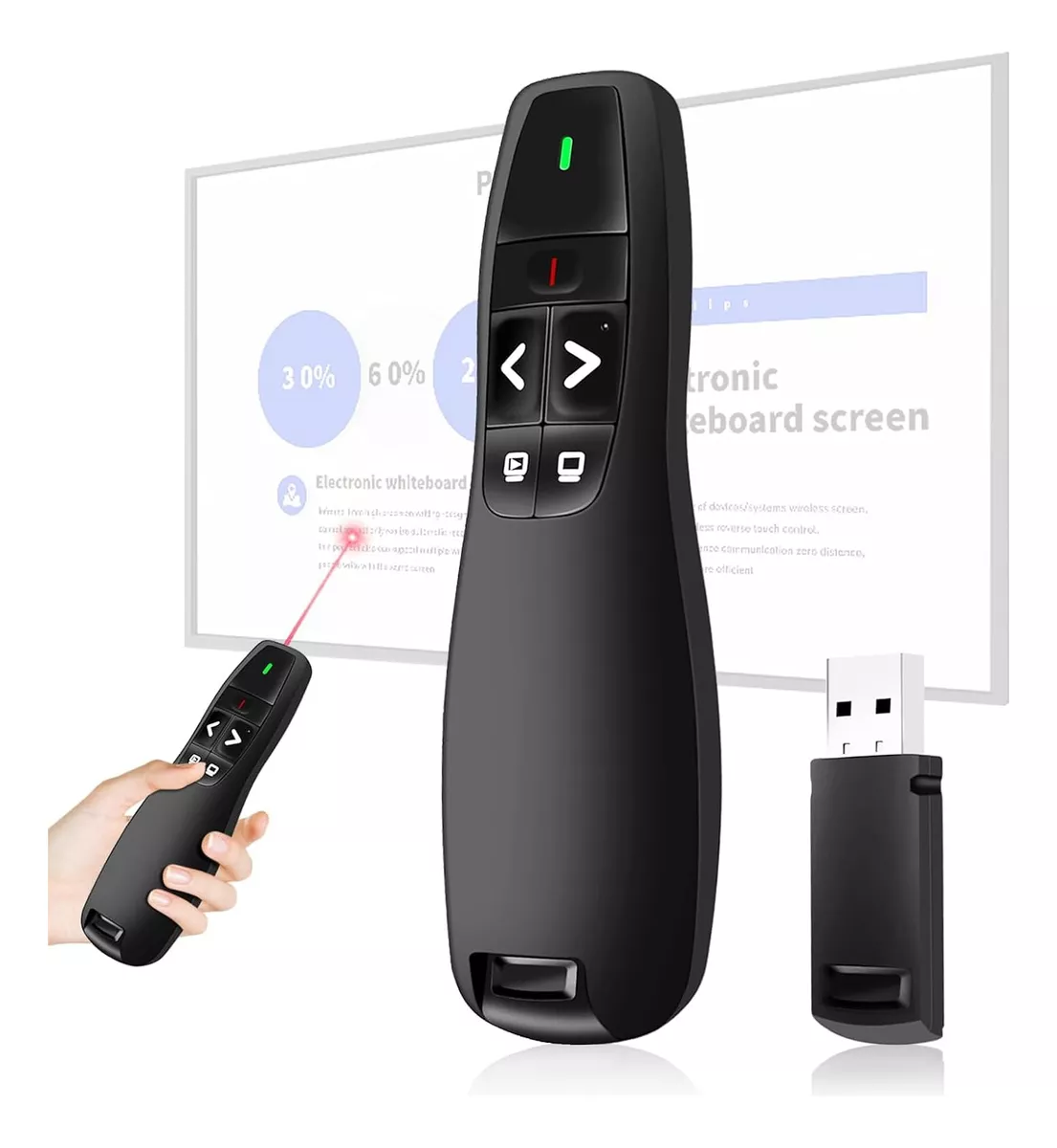 Presentador Láser Apuntador Inalámbrico Power Point Con Usb | Walmart ...