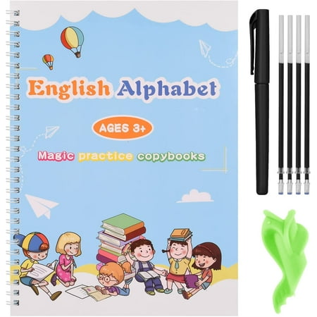 Kids Magic Practice Copybook Set Reusable Magic Groove Writing Exercise ...