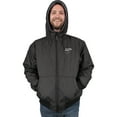 Freeze Defense Men's 3XL Black Quilted Winter Jacket, Fleece Lined, Big ...