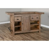 "Pemberly Row 80"" Modern Wood Bar Unit, Taupe Brown with Ample Storage ...