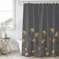 Extra Long Shower Curtain 72x96 Inch, Abstract Gold Florals Shower ...