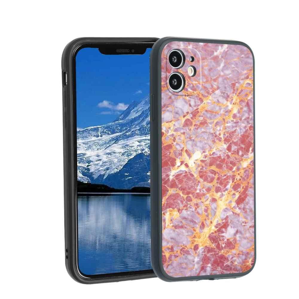 Compatible with iPhone 12 Phone Case, Marble-247 Case Silicone ...