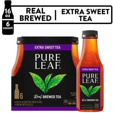 Pure Leaf Extra Sweet Tea Iced Tea, Bottled Tea Drink, 18.5 fl oz, 12 ...