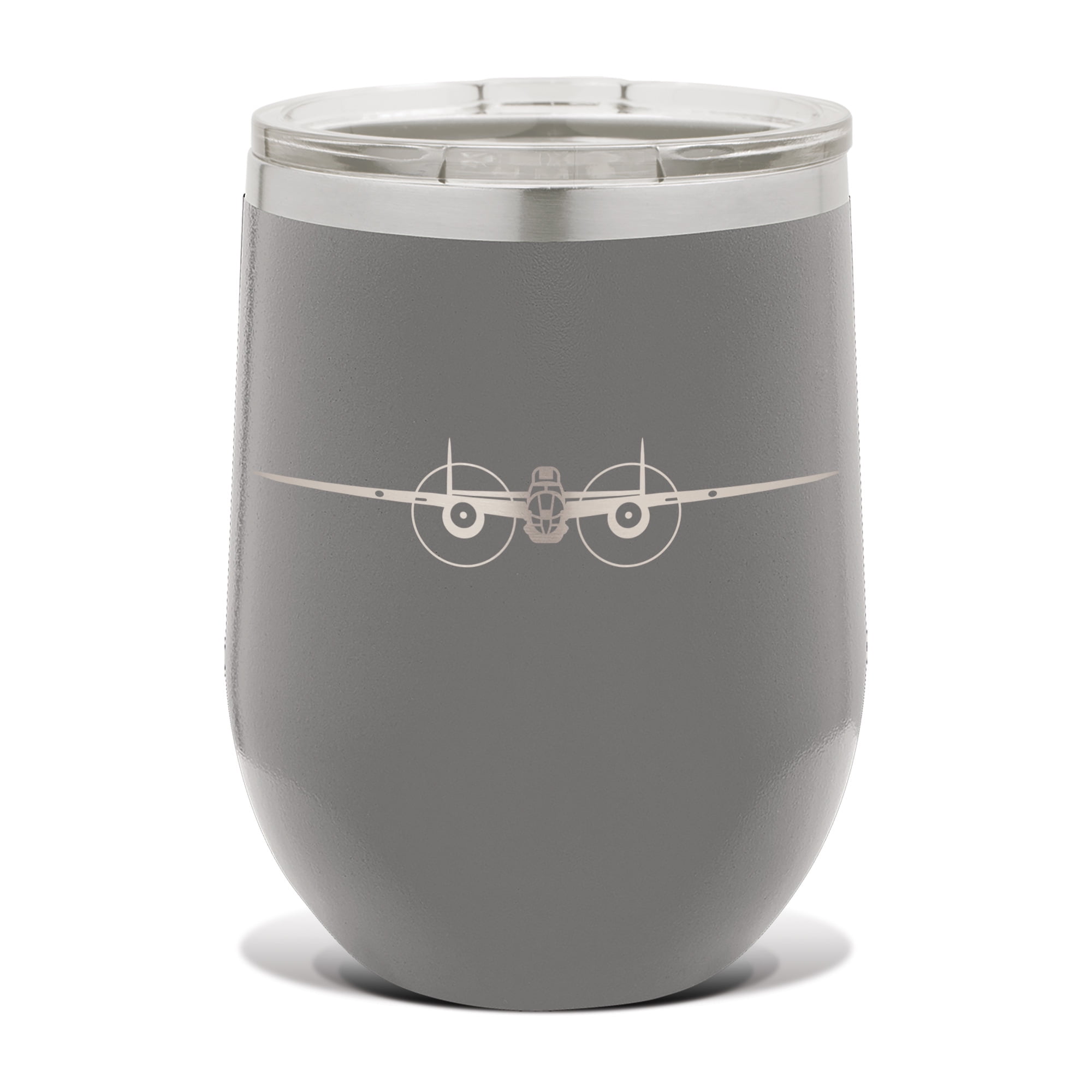 B-25 Mitchell Wine Tumbler 12 oz - Laser Engraved - Stainless Steel ...