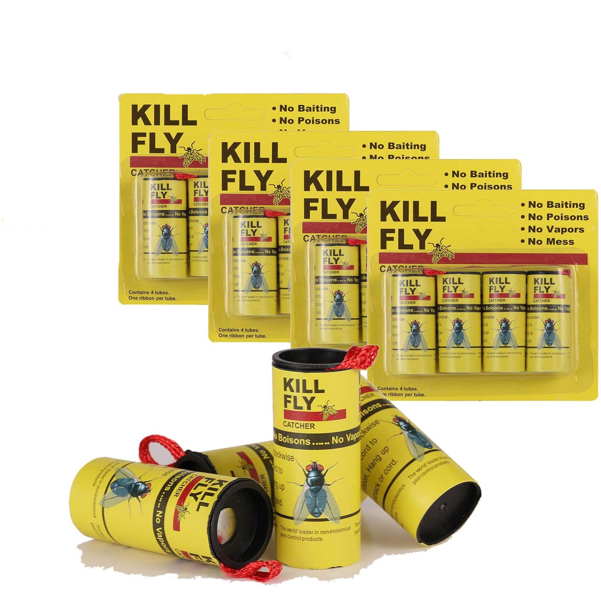 TRIANU 16 Rolls Fly Paper Strips, Fly Catcher Trap, Fly Ribbon, Fly ...