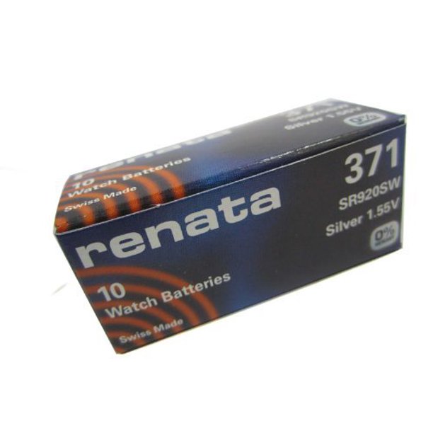 10pcs of Renata 371 SR920SW Swiss Watch Battery 1.55v - Walmart.com ...