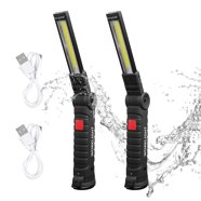 Might-D-Light 10-Watt 400-Lumen Dark Gray Rechargeable Folding LED Work ...