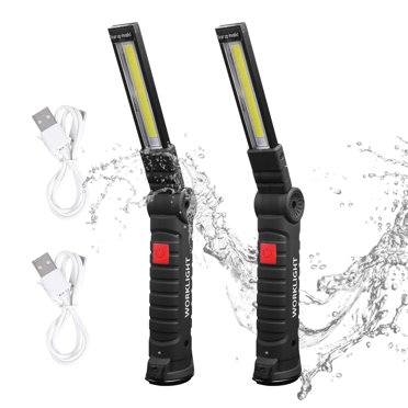 Might-D-Light 10-Watt 400-Lumen Dark Gray Rechargeable Folding LED Work ...